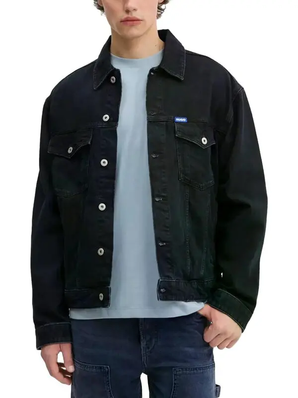Hugo Logo-plaque Denim Jacket - Black