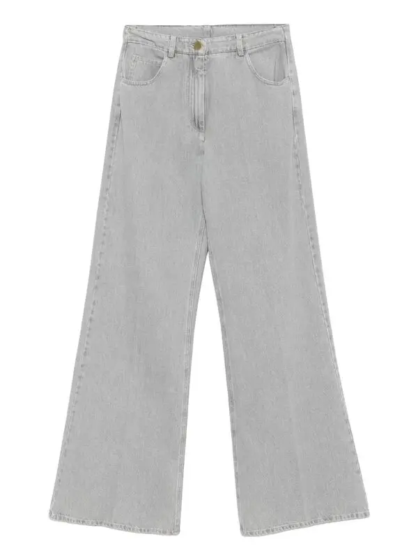 FORTE_FORTE Cotton Wide Leg Jeans - Grey