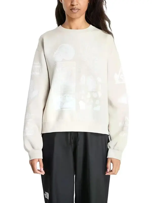 Nike Graphic-print Crew-neck Sweatshirt - Neutrals
