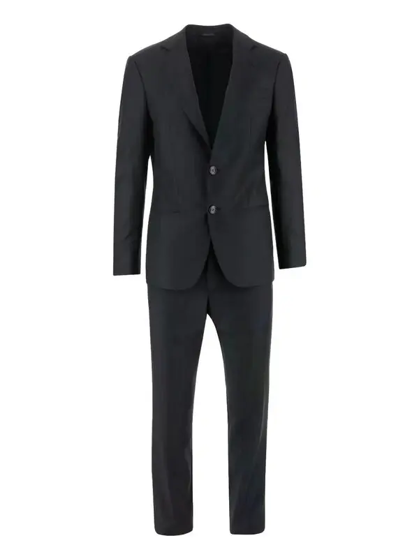 Giorgio Armani Button-fastening Wool Suit - Blue