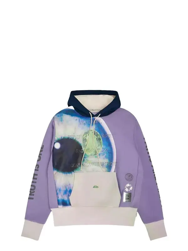 ADVISORY BOARD CRYSTALS Birthstone August Eye-print Pullover Hoodie - Purple