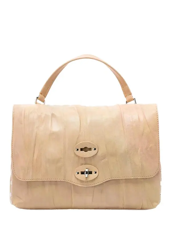 ZANELLATO Pleated Leather Shoulder Bag - Neutrals
