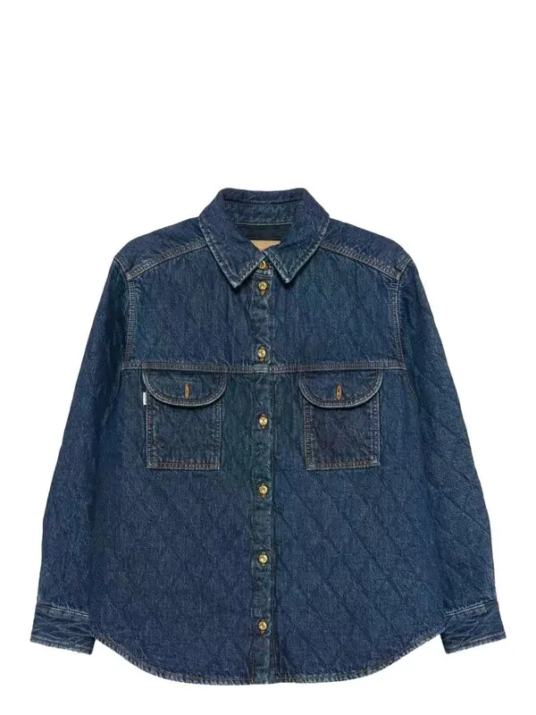 BLAZÉ MILANO Quilted Denim Shirt - Blue