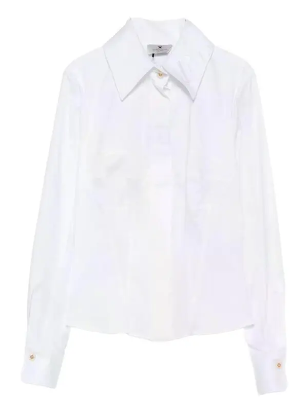 Elisabetta Franchi Embroidered Logo Shirt - White
