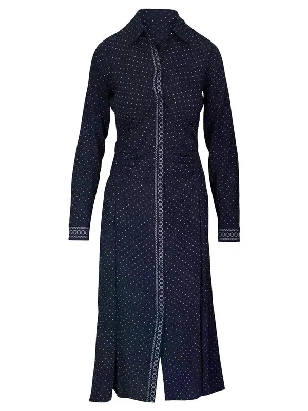 Veronica Beard Lex Polka-dot Midi Shirt Dress - Blue