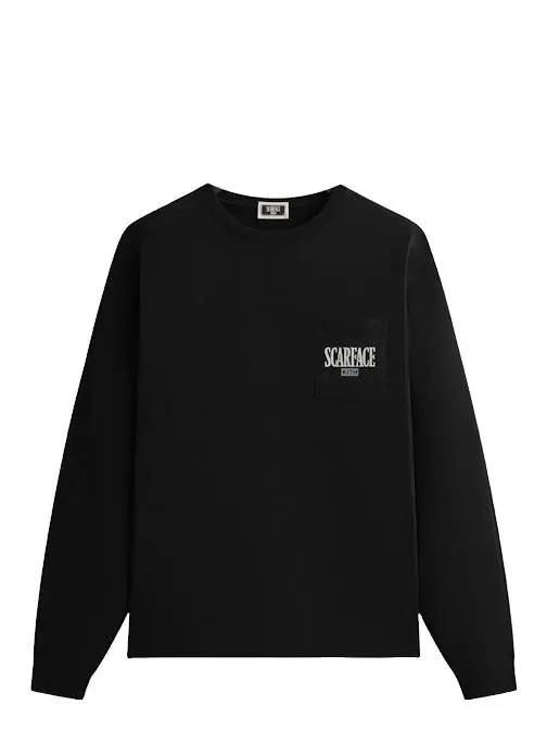 Kith X Scarface Tony Vintage Long Sleeve Pocket Tee Shirt - Black