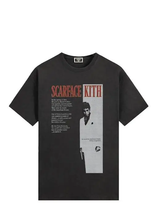 Kith X Scarface Film Poster Vintage Tee Shirt - Black