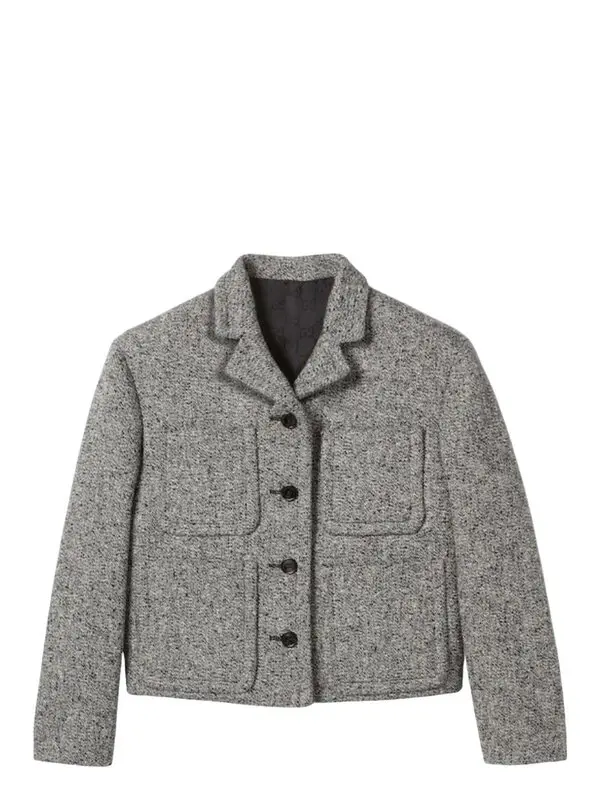 Gucci Double Cotton-wool Mouliné Jacket - Grey