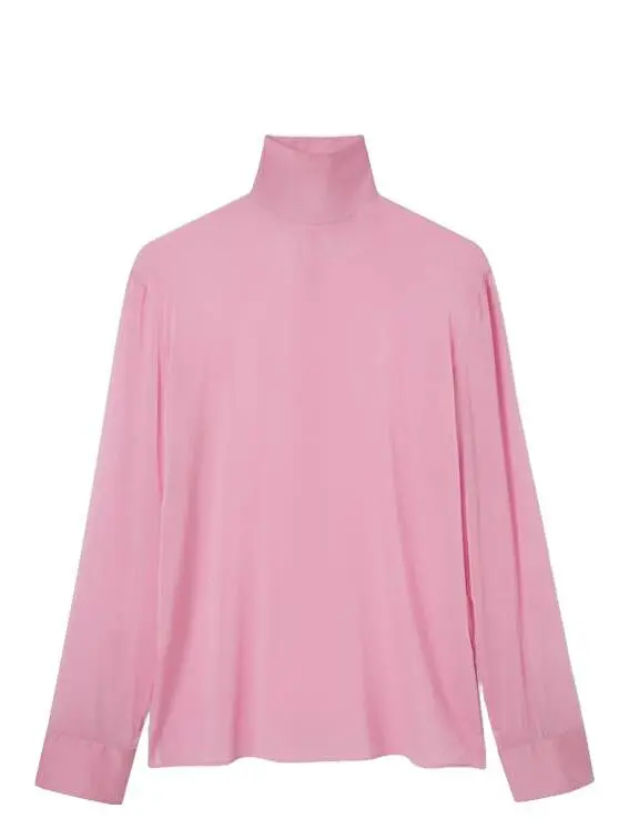 Gucci Silk Stretch Chiffon Shirt - Pink