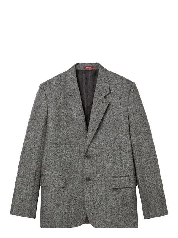 Gucci Wool Mouliné Single-breasted Jacket - Black