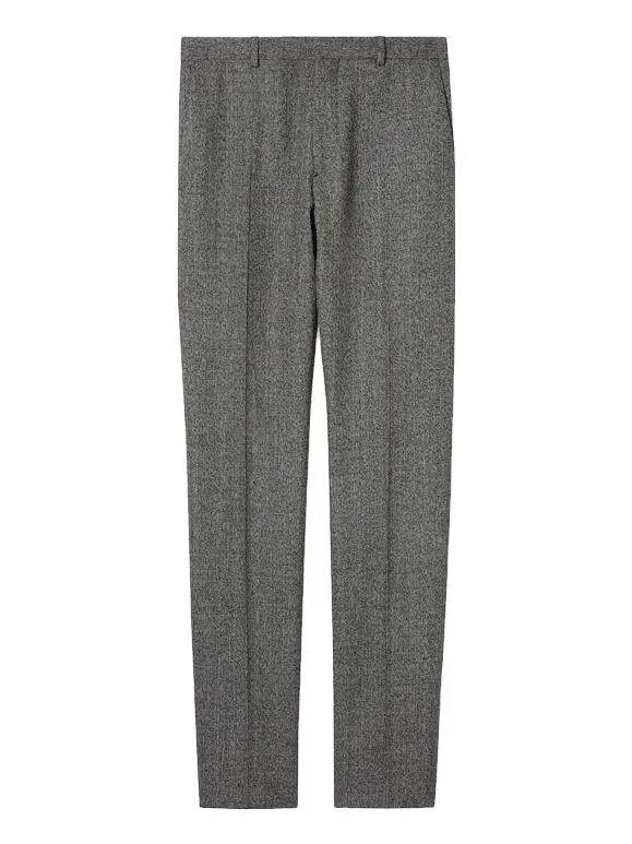 Gucci Wool Mouliné Straight Leg Pants - Black