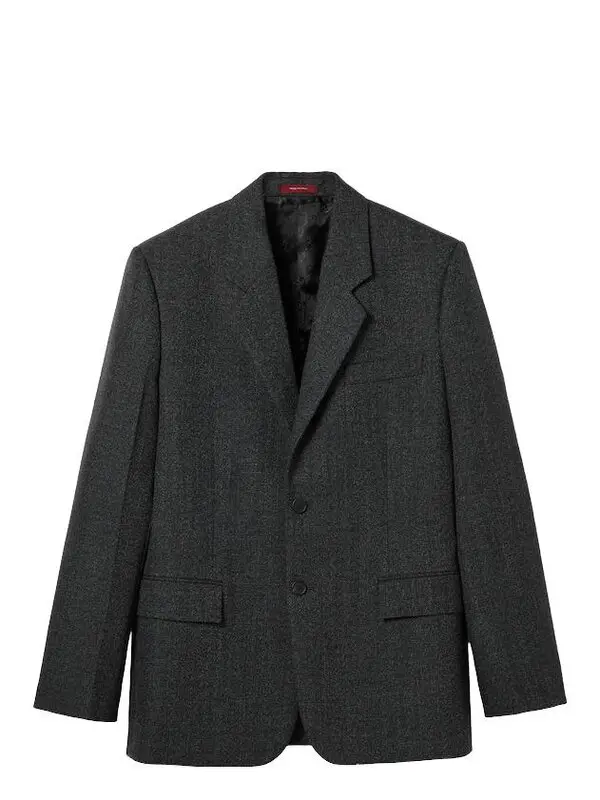 Gucci Herringbone Wool Mouliné Jacket - Grey