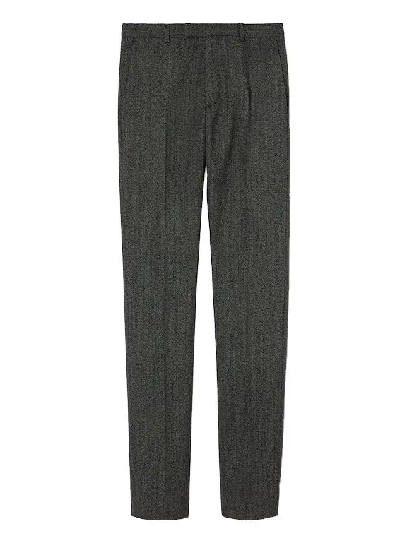 Gucci Wool Mouliné Pant - Grey