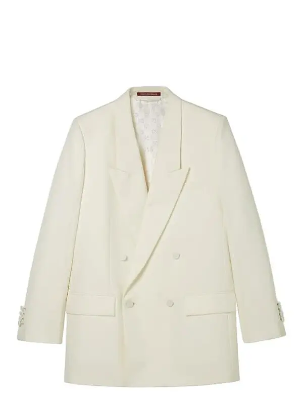 Gucci Technical Panama Double-breasted Jacket - White