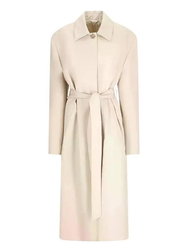 Magda Butrym Belted Cotton Coat - Neutrals