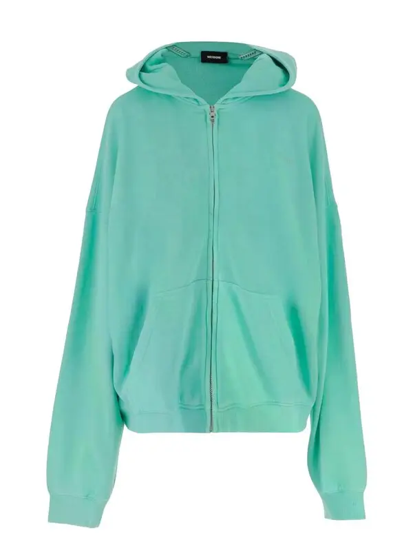 We11Done Cotton Zip-up Hoodie - Blue