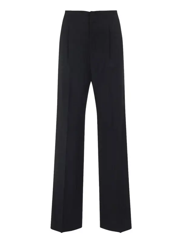 Alberta Ferretti Pleat-detail Trousers - Black