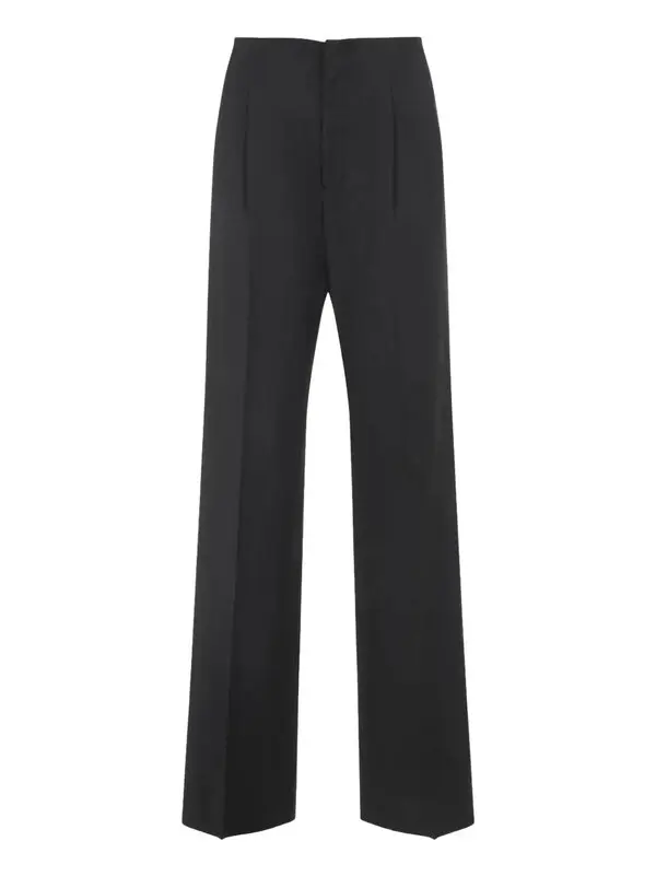 Alberta Ferretti Pleat-detail Trousers - Grey