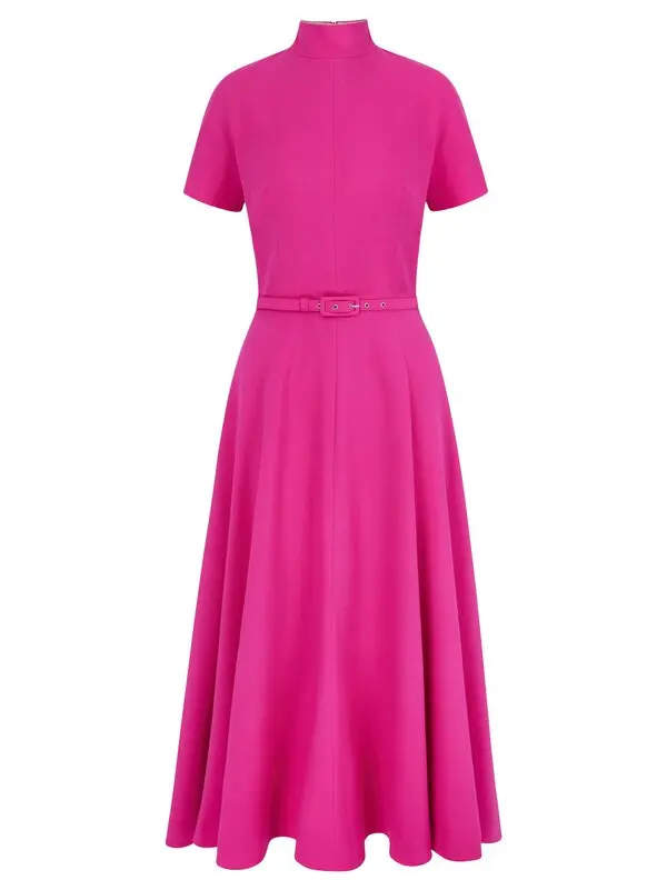 EMILIA WICKSTEAD Camilla Fit-and-flare Dress - Pink