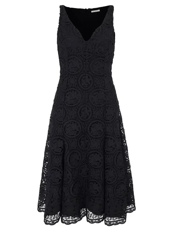 EMILIA WICKSTEAD Geneve Fit-and-flare Dress - Black