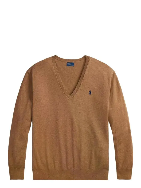 Polo Ralph Lauren Polo Pony V-neck Top - Brown