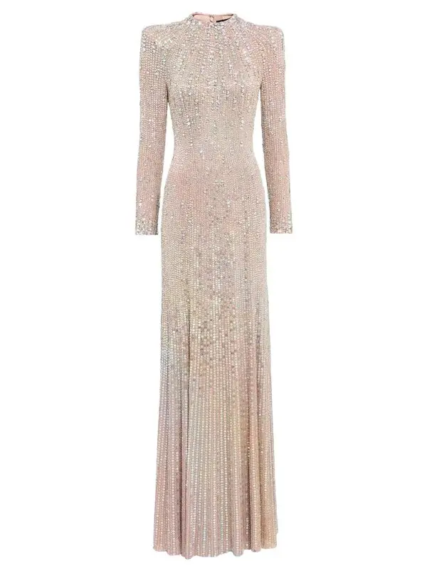 Jenny Packham Embellished Maxi Dress - Neutrals