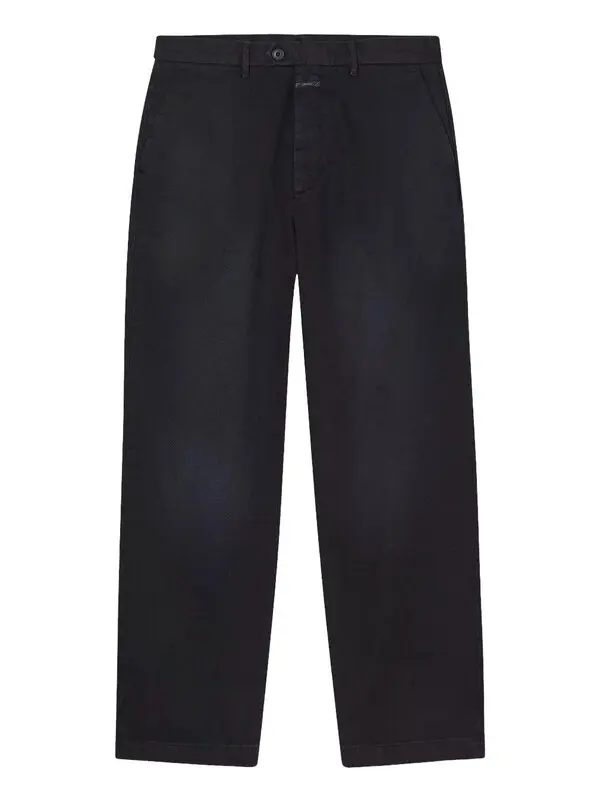 Closed Straight-leg Trousers - Black