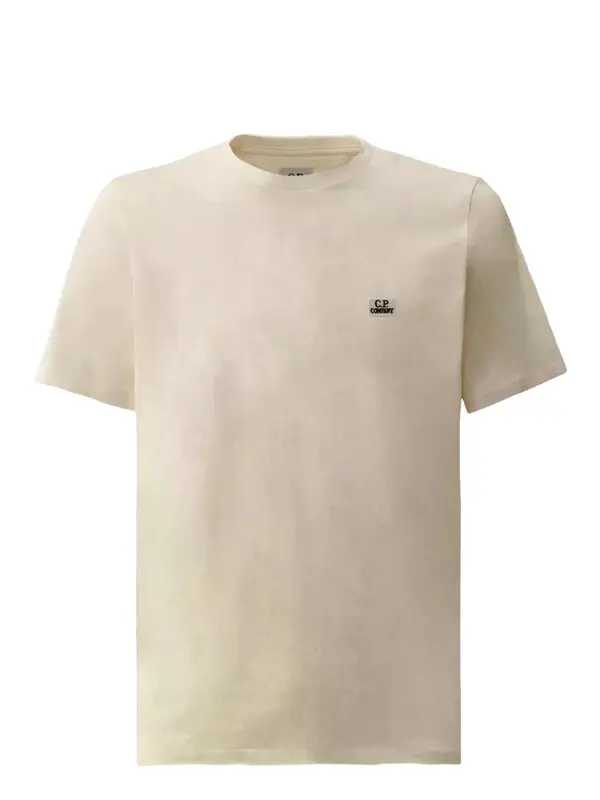 C.P. COMPANY Logo-embroidered Cotton T-shirt - Neutrals