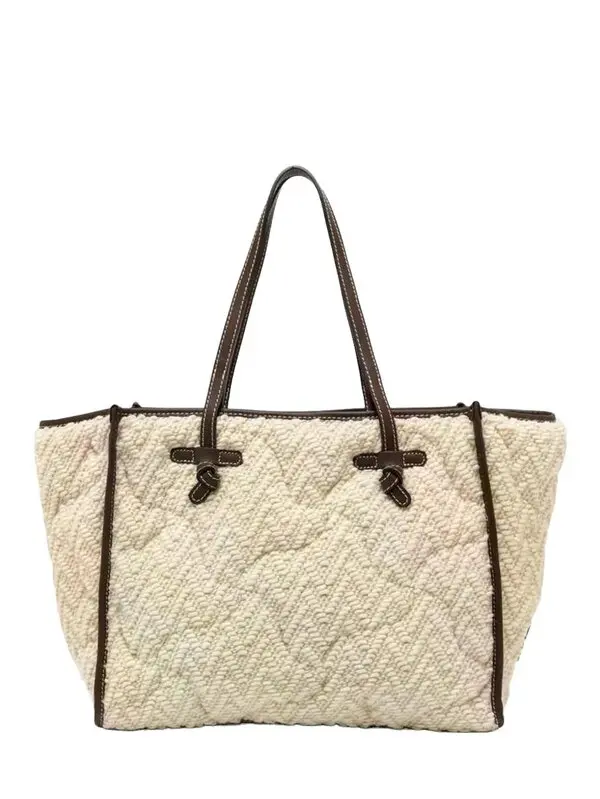 GIANNI CHIARINI Marcella Chevron-quilted Tote Bag - Neutrals
