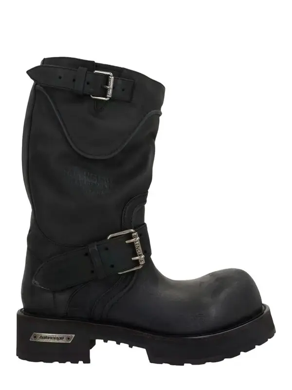 Balenciaga Leather Boots - Black