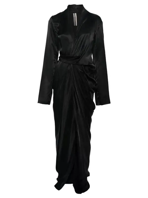 Rick Owens Draped Wrap Dress - Black