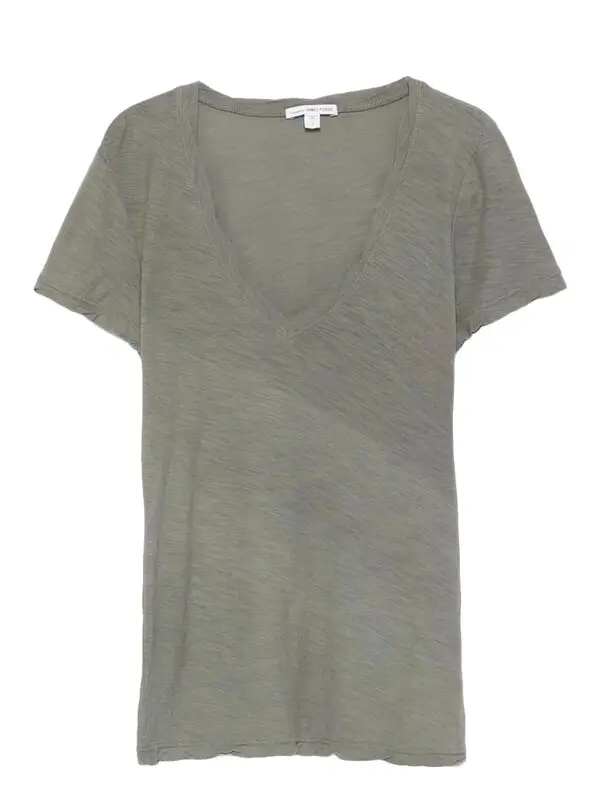JAMES PERSE V-neck Short-sleeved T-shirt - Green