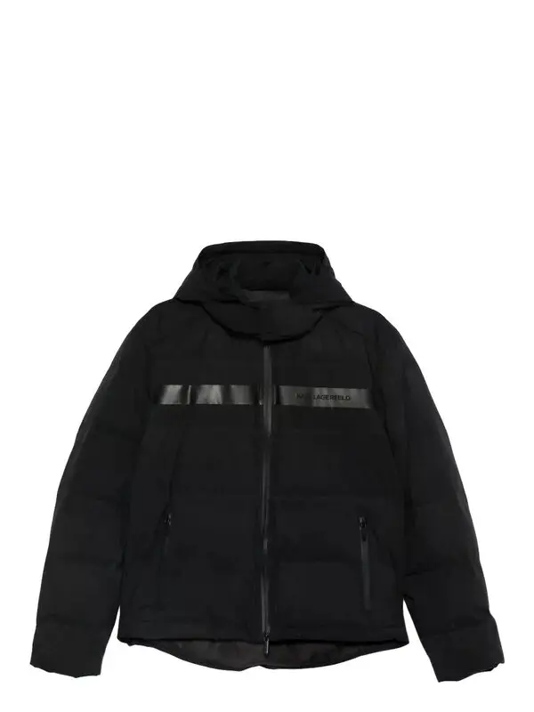 Karl Lagerfeld Hooded Padded Jacket - Black
