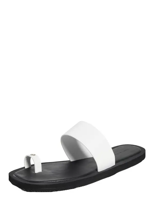 Tory Burch Toe Ring Flip Flops - Cloud/perfect Black