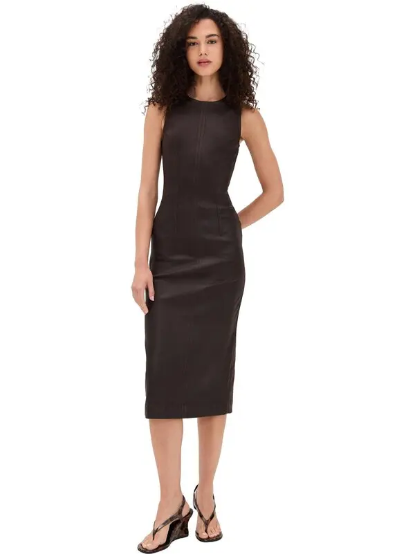 DL1961 Esme Sleeveless Midi Dress - Walnut Coated (ultimate)
