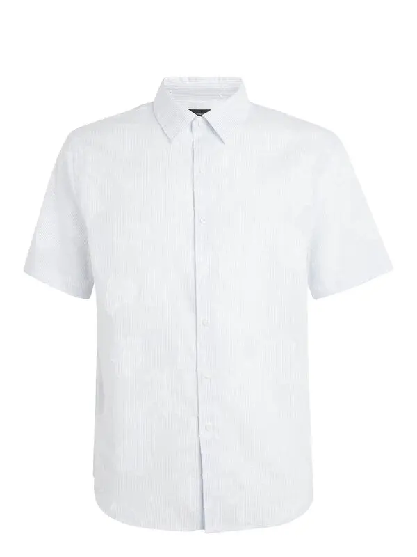 Vince Cotton Fil Coupé Short-sleeve Shirt - White