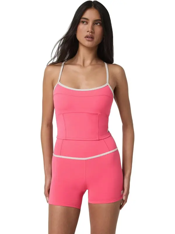 Vuori Allthefeels™ Corset Tank Top - Sunset Pink