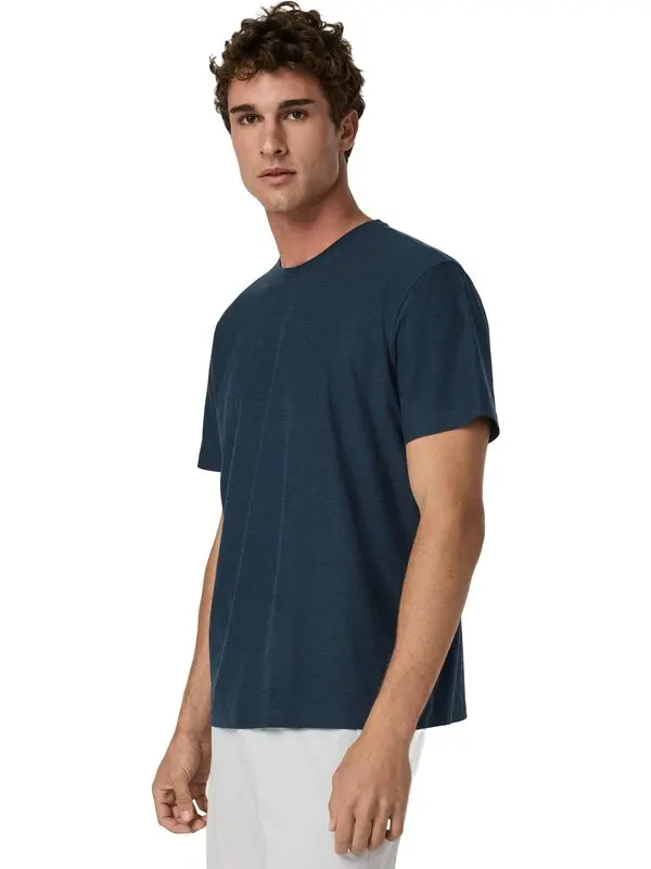 Vuori Short Sleeve Strato Tech T-shirt Relaxed Fit - Navy Heather