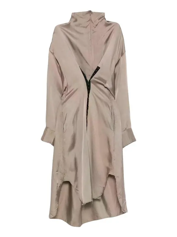 FEDERICO CINA High-neck Shirt Dress - Grey