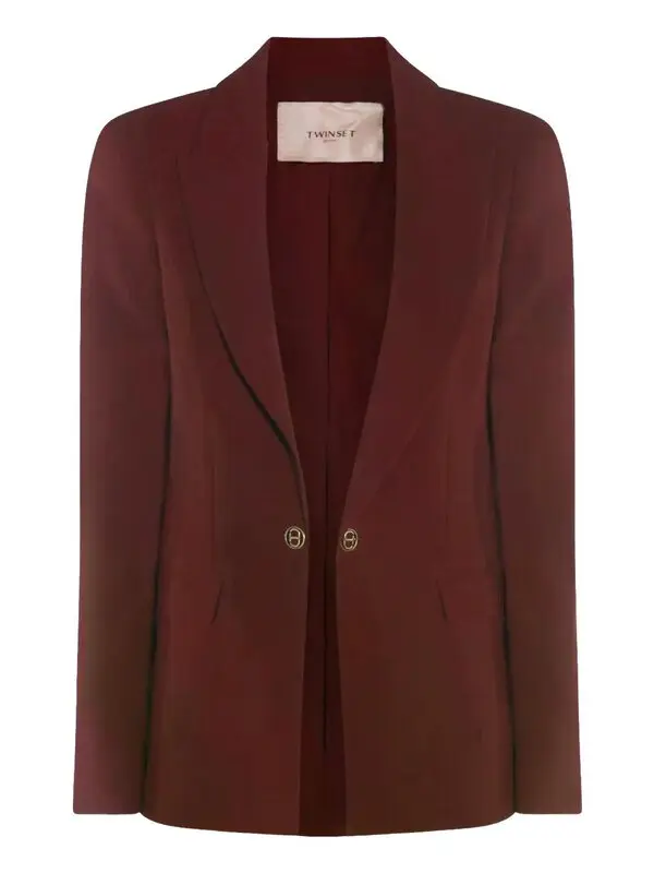 TWINSET Button-fastening Peak-lapels Blazer - Red