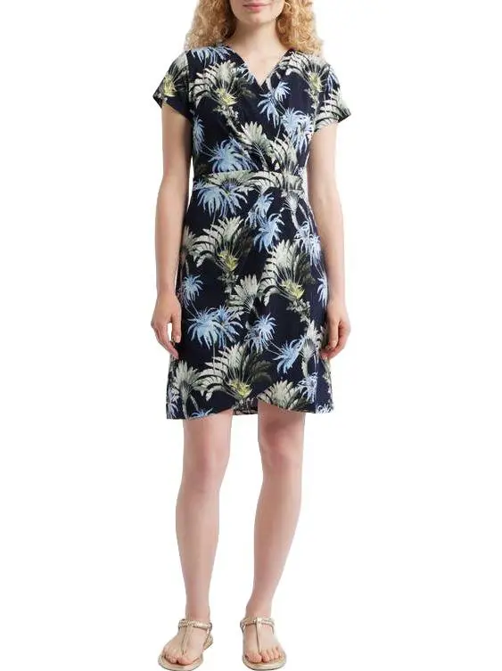 Tommy Bahama Carmela Paradise Palms Faux Wrap Dress - Coastline