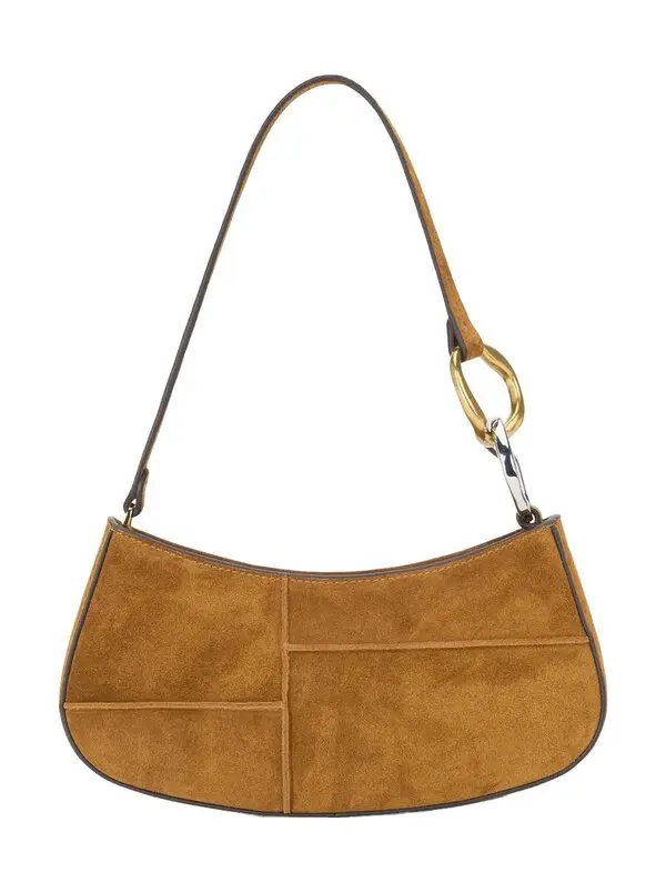 Staud Ollie Suede Shoulder Bag - Tan