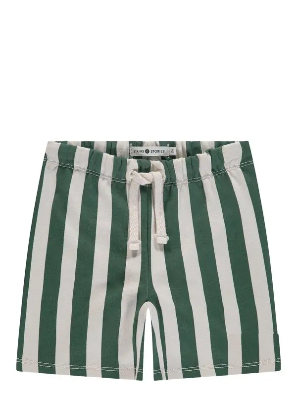 STAINS AND STORIES BY BABYFACE Stripe Print Sweatshorts - Bottle