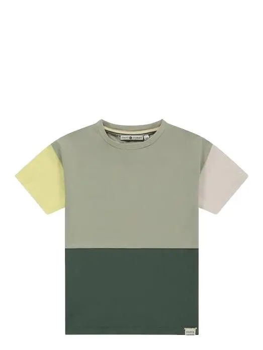 STAINS AND STORIES BY BABYFACE Colorblock Short Sleeve T-shirt - Pistachio