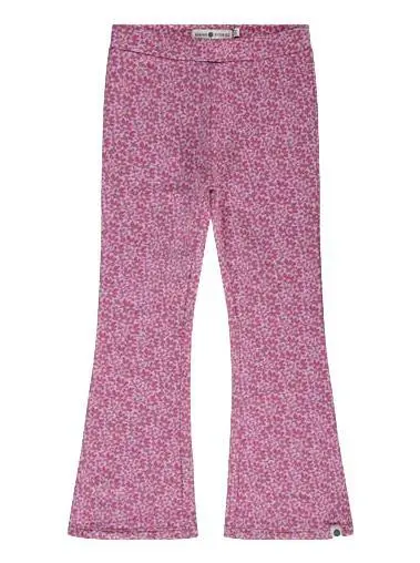 STAINS AND STORIES BY BABYFACE Allover Floral Print Flared Sweat Leggings - Burgundy
