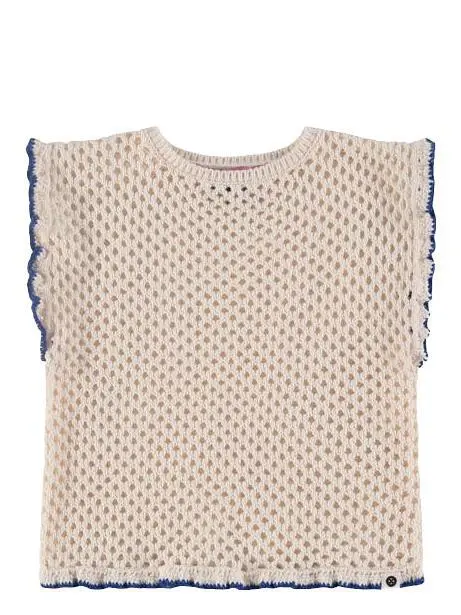STAINS AND STORIES BY BABYFACE Crochet Ruffle Top - Off White