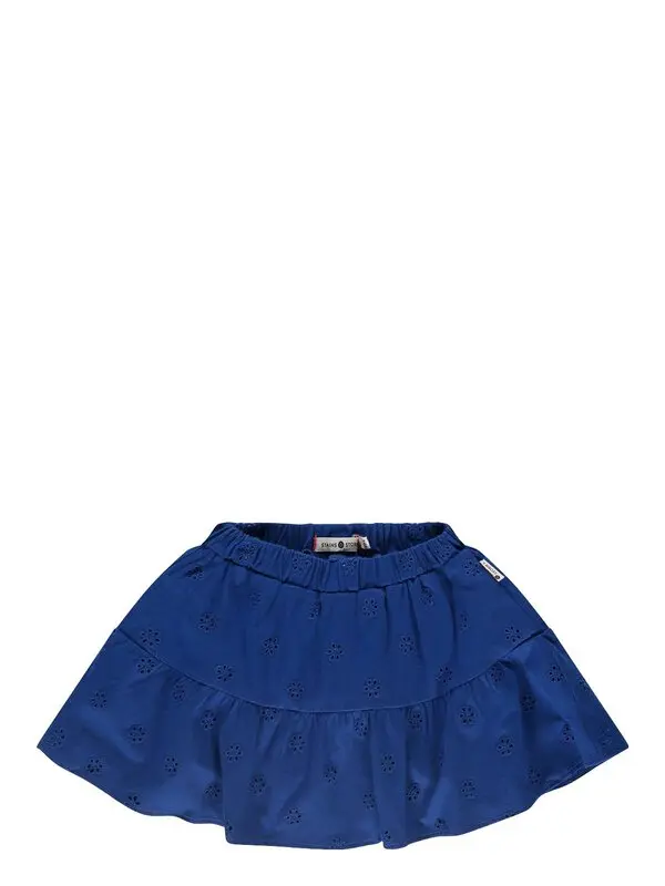 STAINS AND STORIES BY BABYFACE Eyelet Tiered Skirt - Cobalt