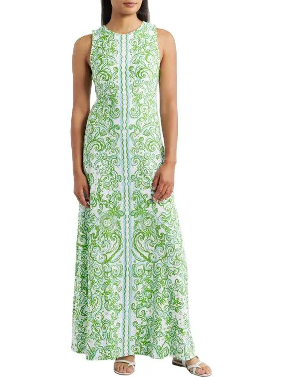 LILLY PULITZER® Ellison Sleeveless Maxi Sundress - Resort White Sol Mates