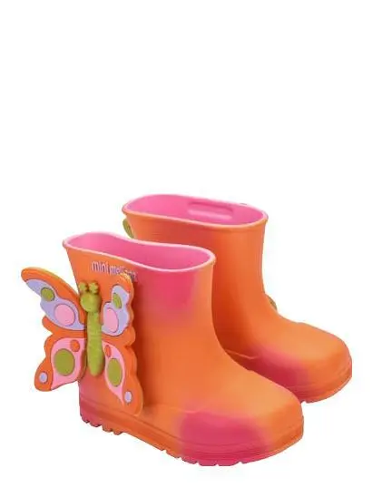 Melissa Welly Wonderland Boots - Pink/orange
