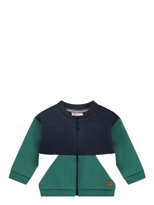 BABYFACE Colorblock Sweat Cardigan - Navy